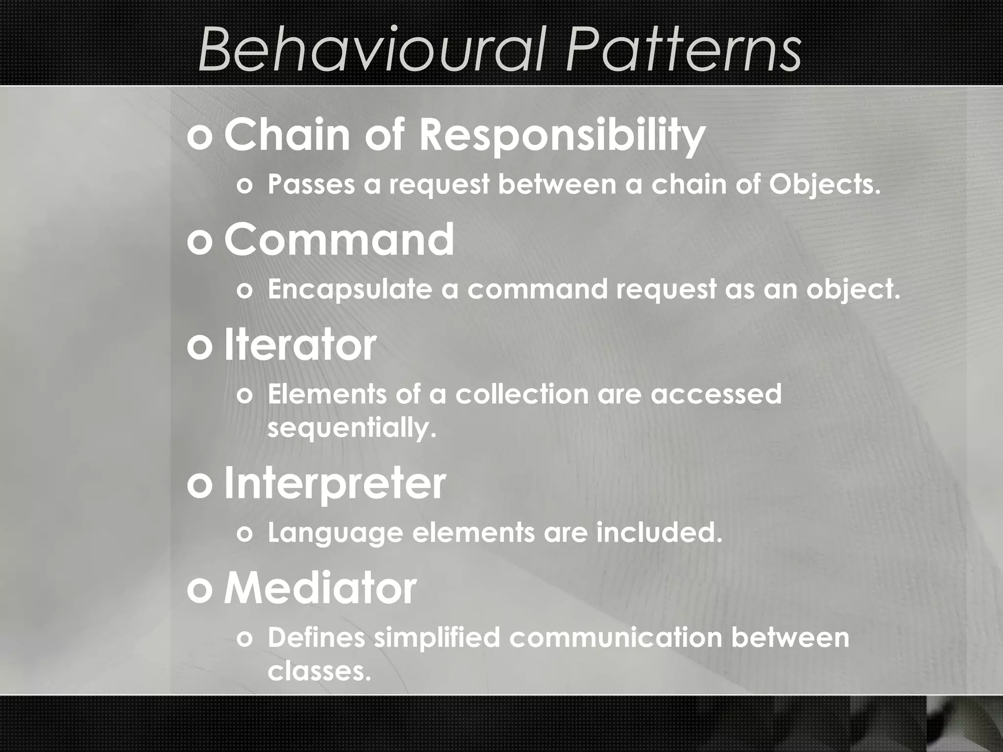 Design patterns ppt | PPT