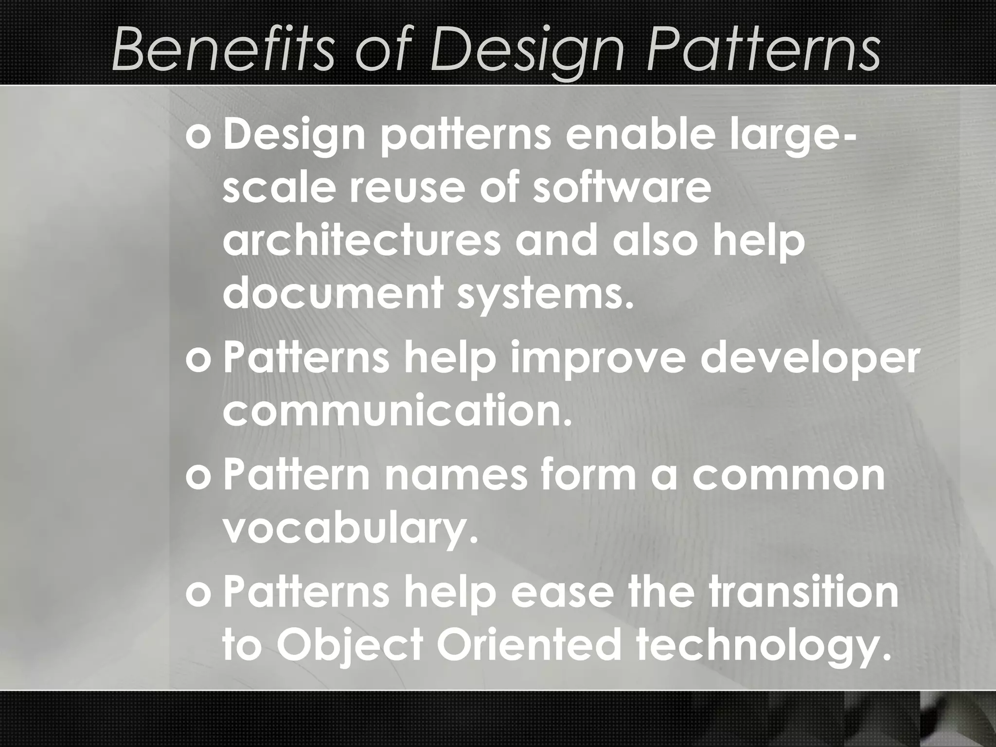 Design patterns ppt | PPT