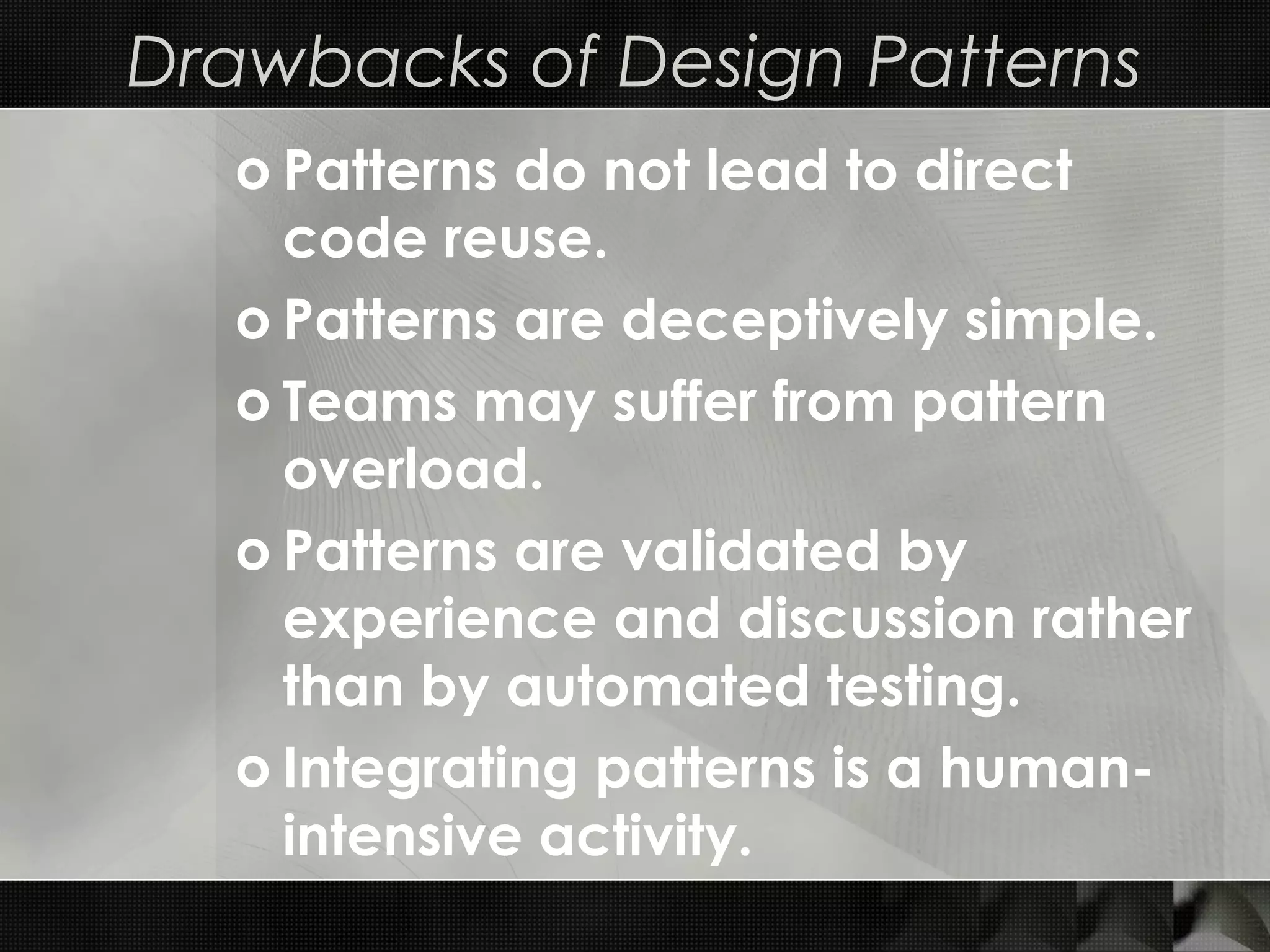 Design patterns ppt | PPT