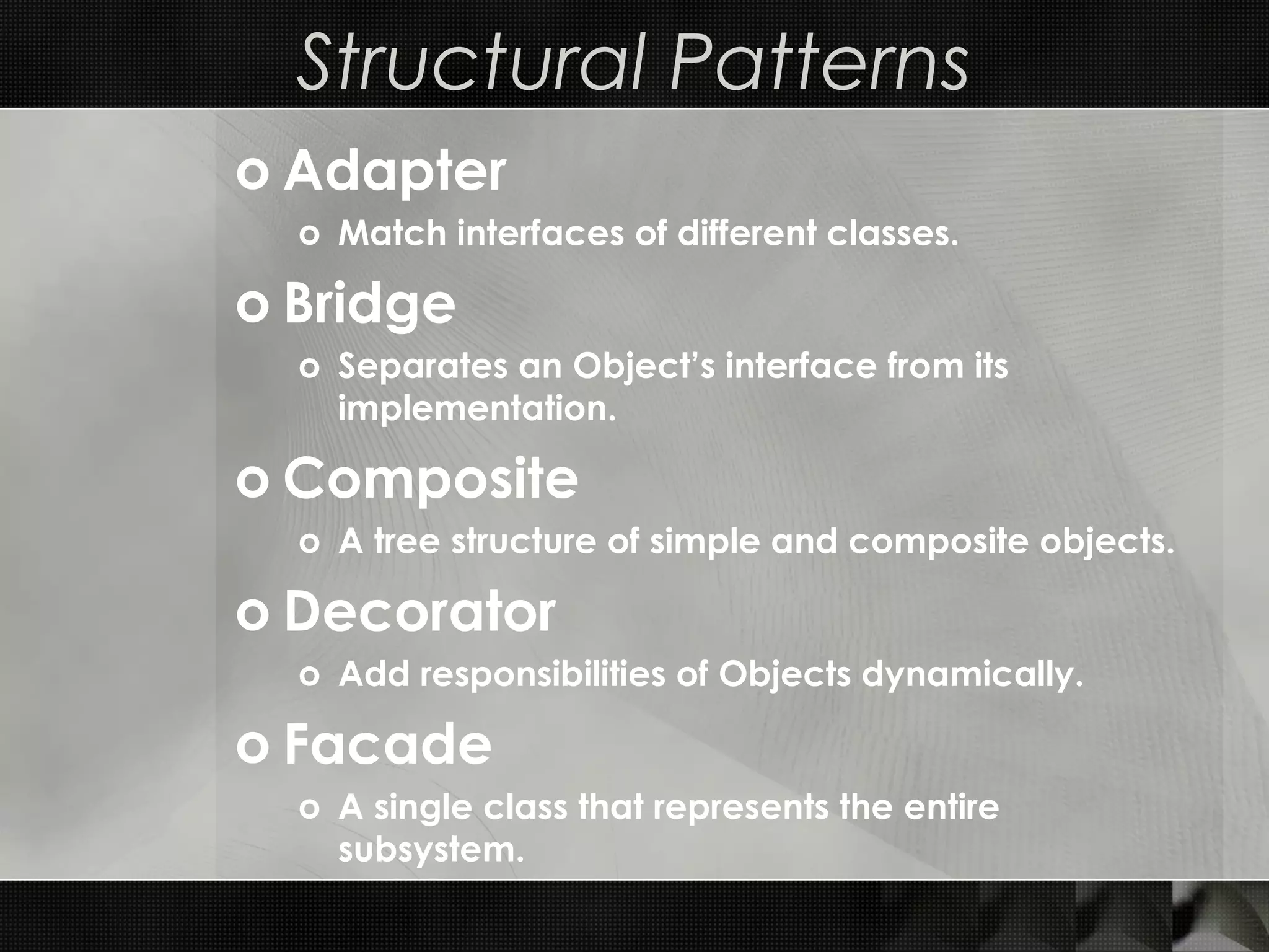 Design patterns ppt | PPT