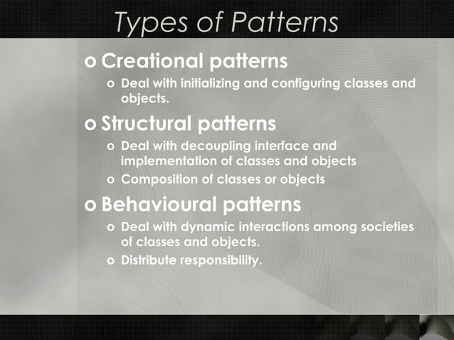 Design patterns ppt | PPT