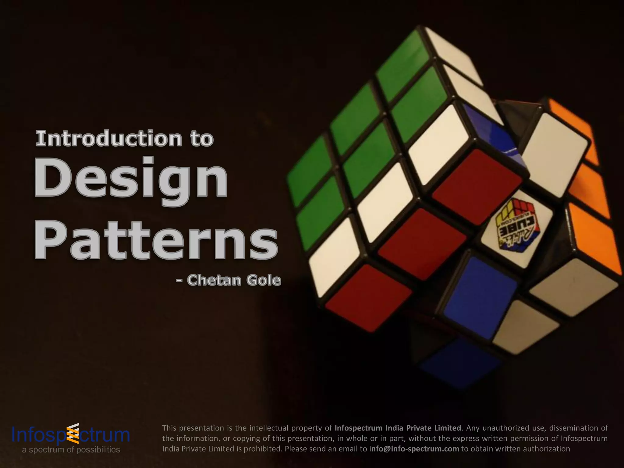 Design Patterns Presentation - Chetan Gole | PDF