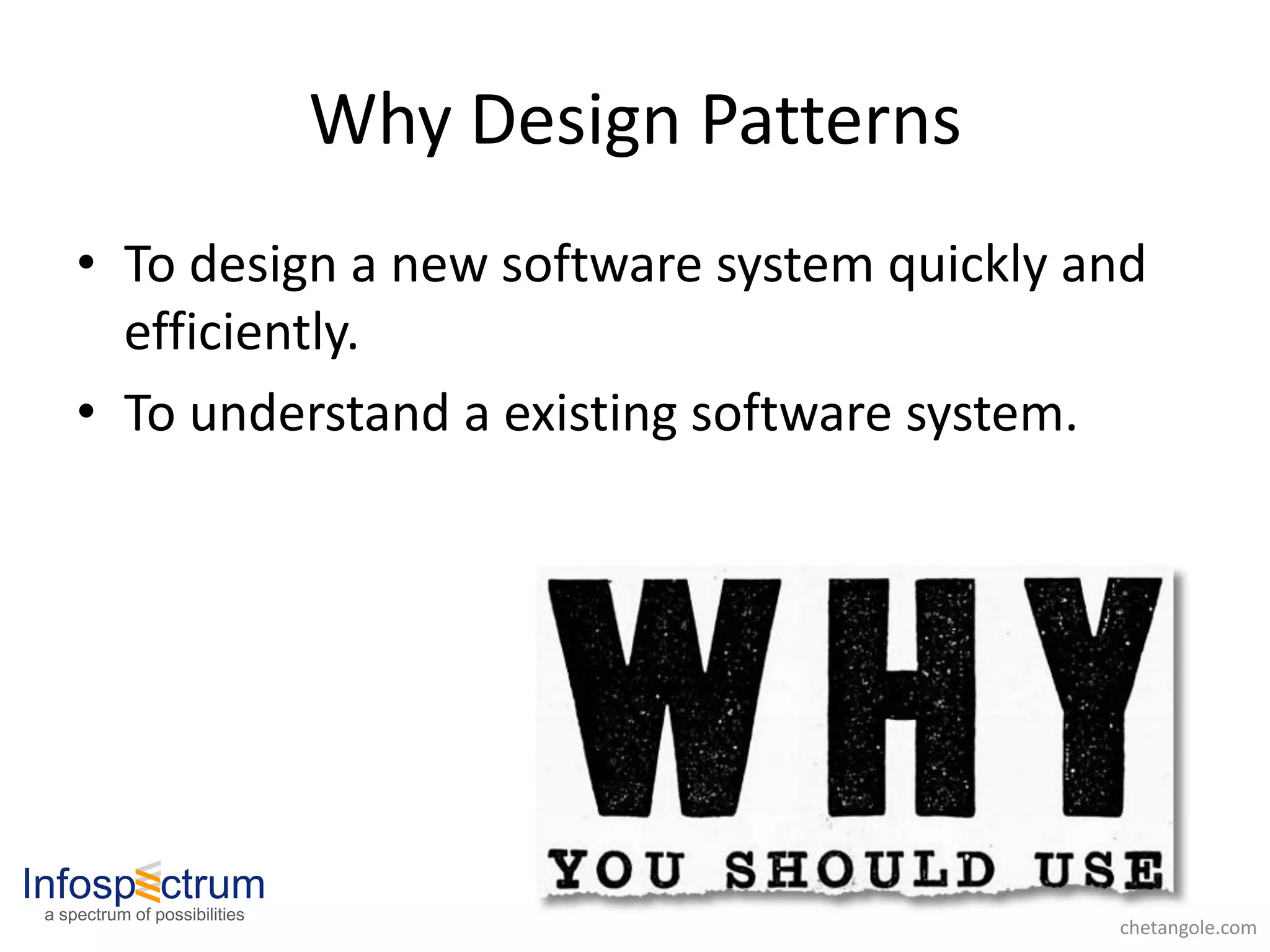Design Patterns Presentation - Chetan Gole | PDF