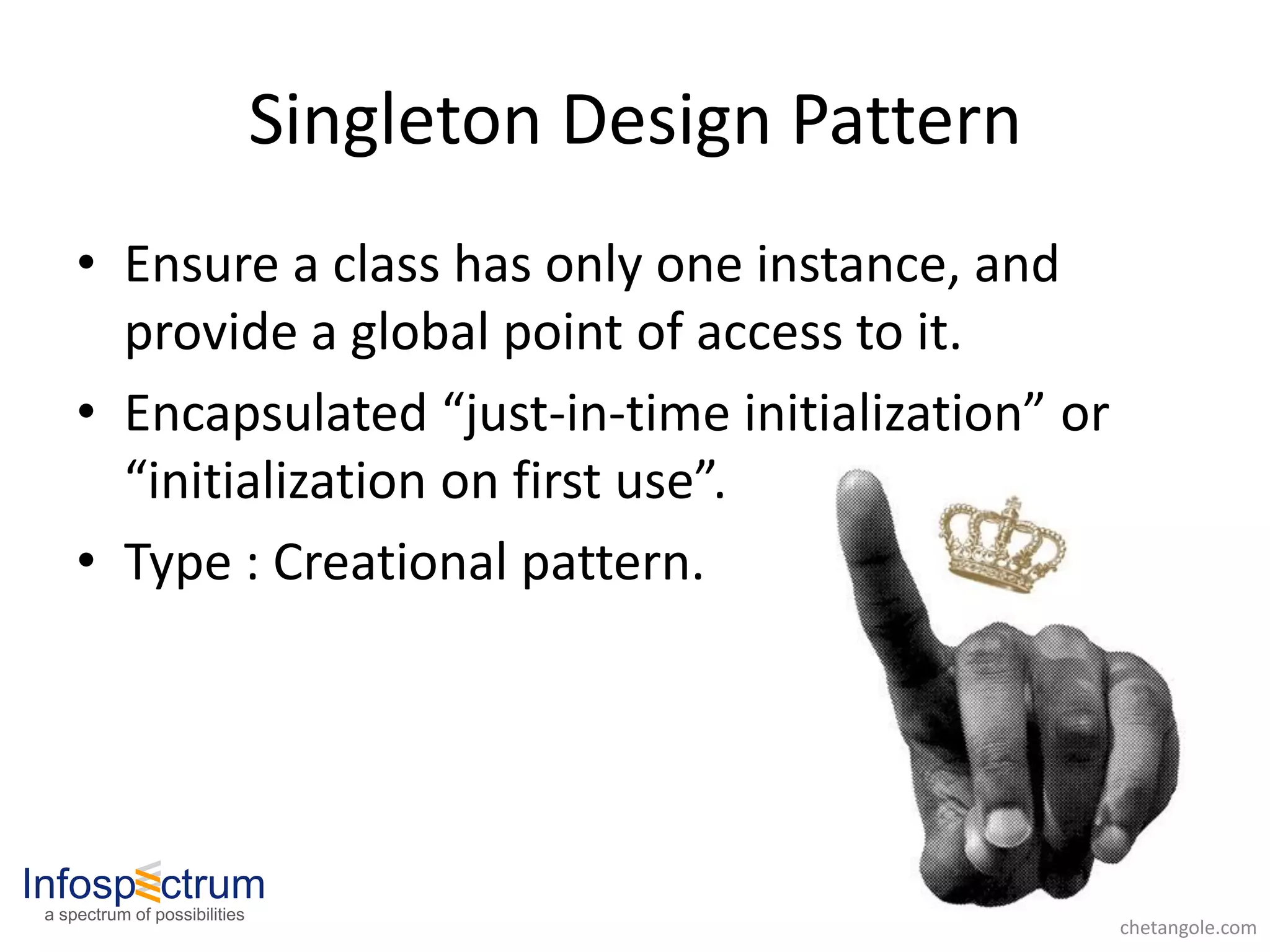 Design Patterns Presentation - Chetan Gole | PDF