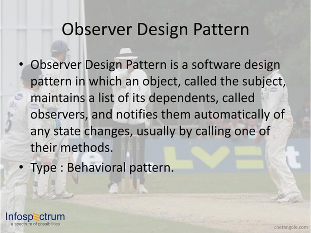 Design Patterns Presentation - Chetan Gole | PDF