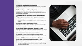 Design patterns Q&A | Important question and answers | PPT