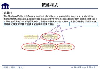 Design pattern strategy pattern 策略模式 | PPTX