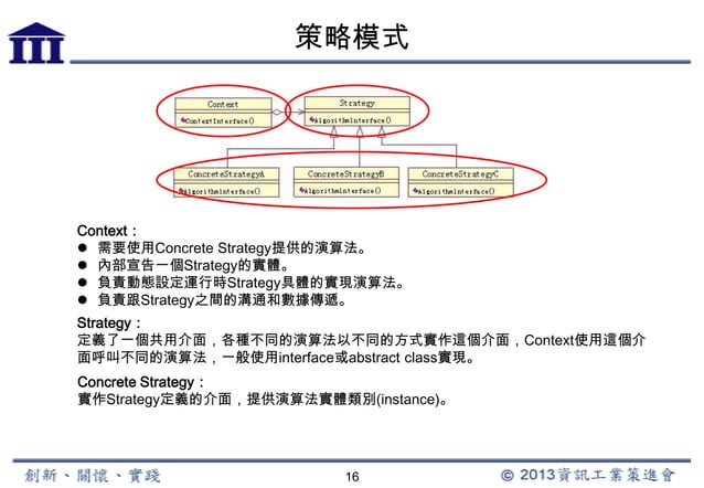 Design pattern strategy pattern 策略模式 | PPTX