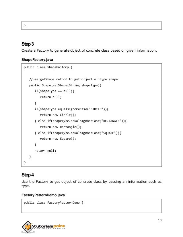 Design pattern tutorial
