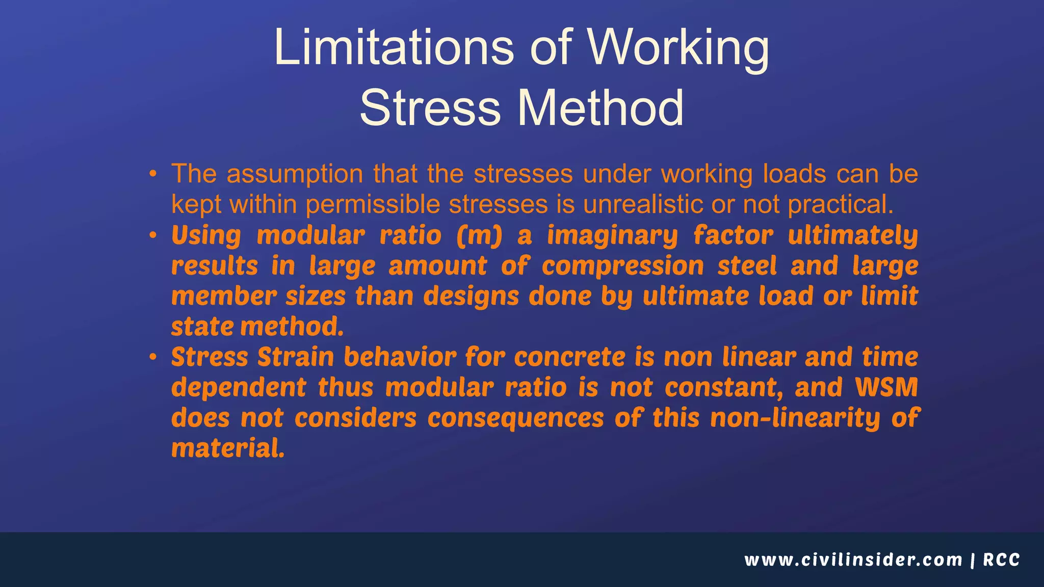 Limit state, working stress, ultimate load method - Detailed Concept | PPTX