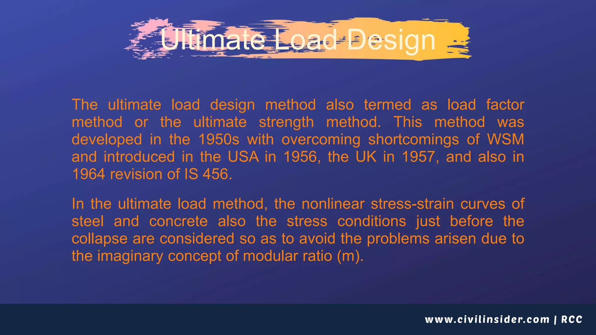 Limit state, working stress, ultimate load method - Detailed Concept | PPTX