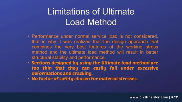 Limit state, working stress, ultimate load method - Detailed Concept | PPTX | Physics | Science