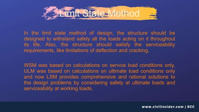 Limit state, working stress, ultimate load method - Detailed Concept ...