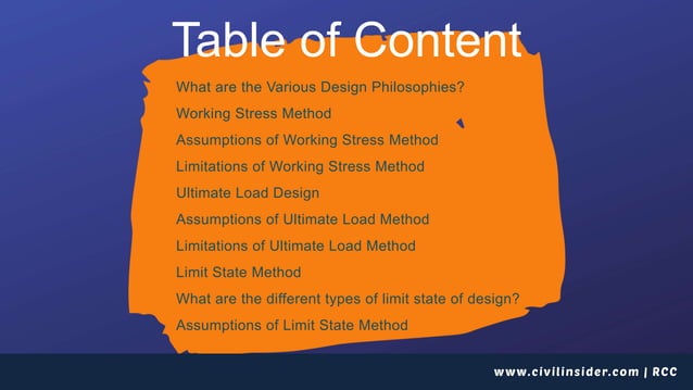 Limit state, working stress, ultimate load method - Detailed Concept ...