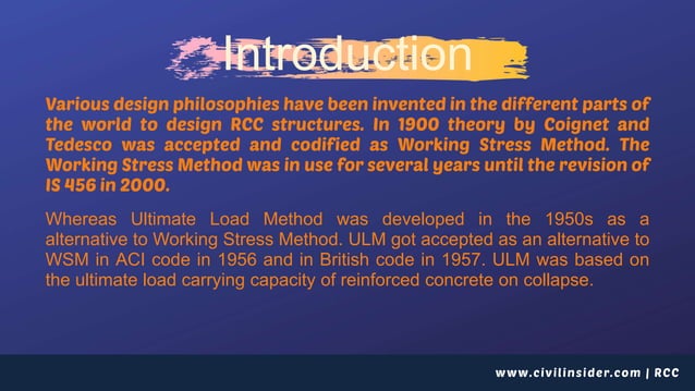 Limit state, working stress, ultimate load method - Detailed Concept ...