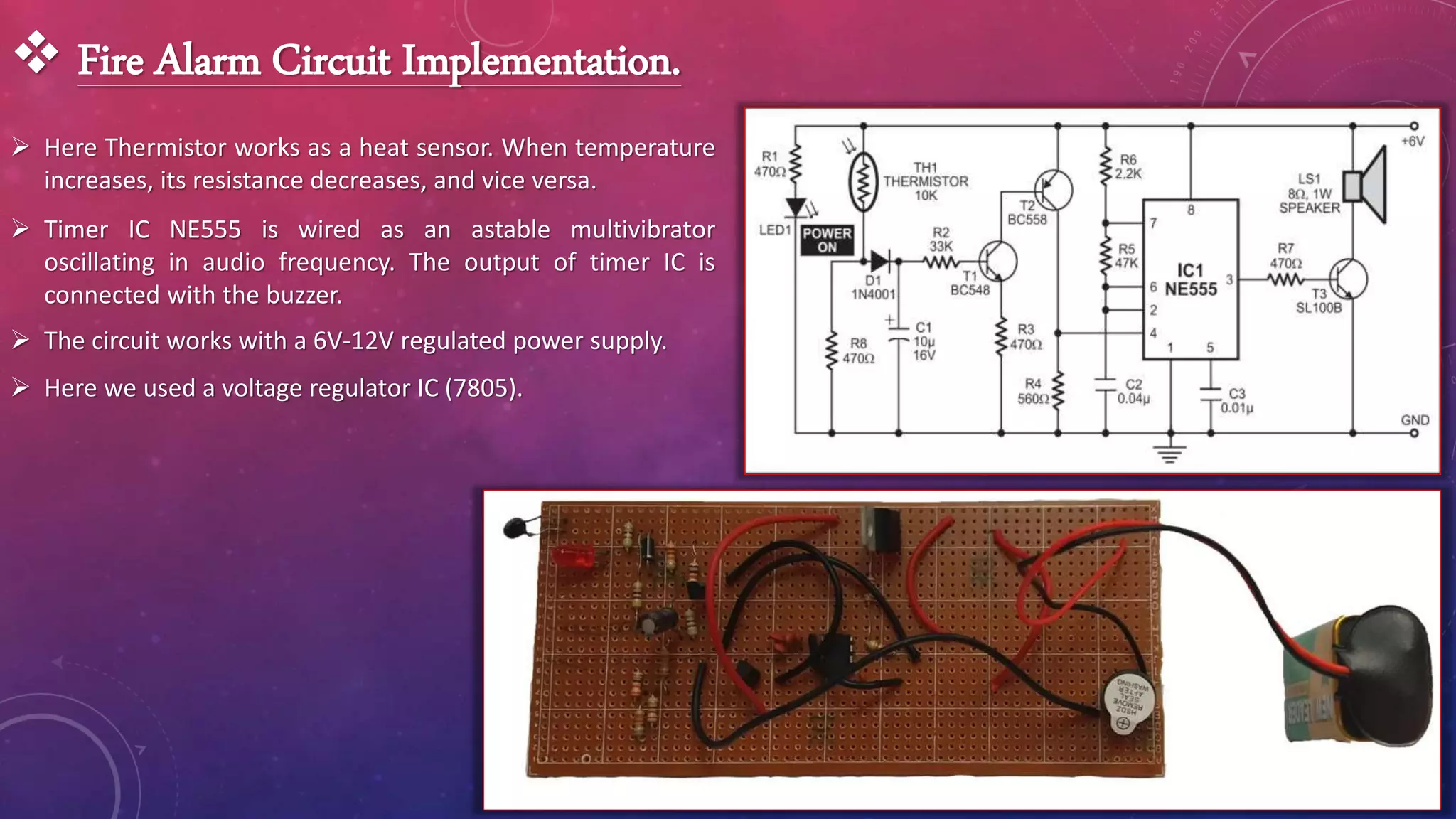 Fire Alarm Using Thermistor | PPTX