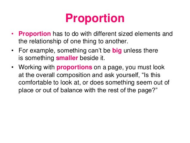Principles Of Design Proportion Examples