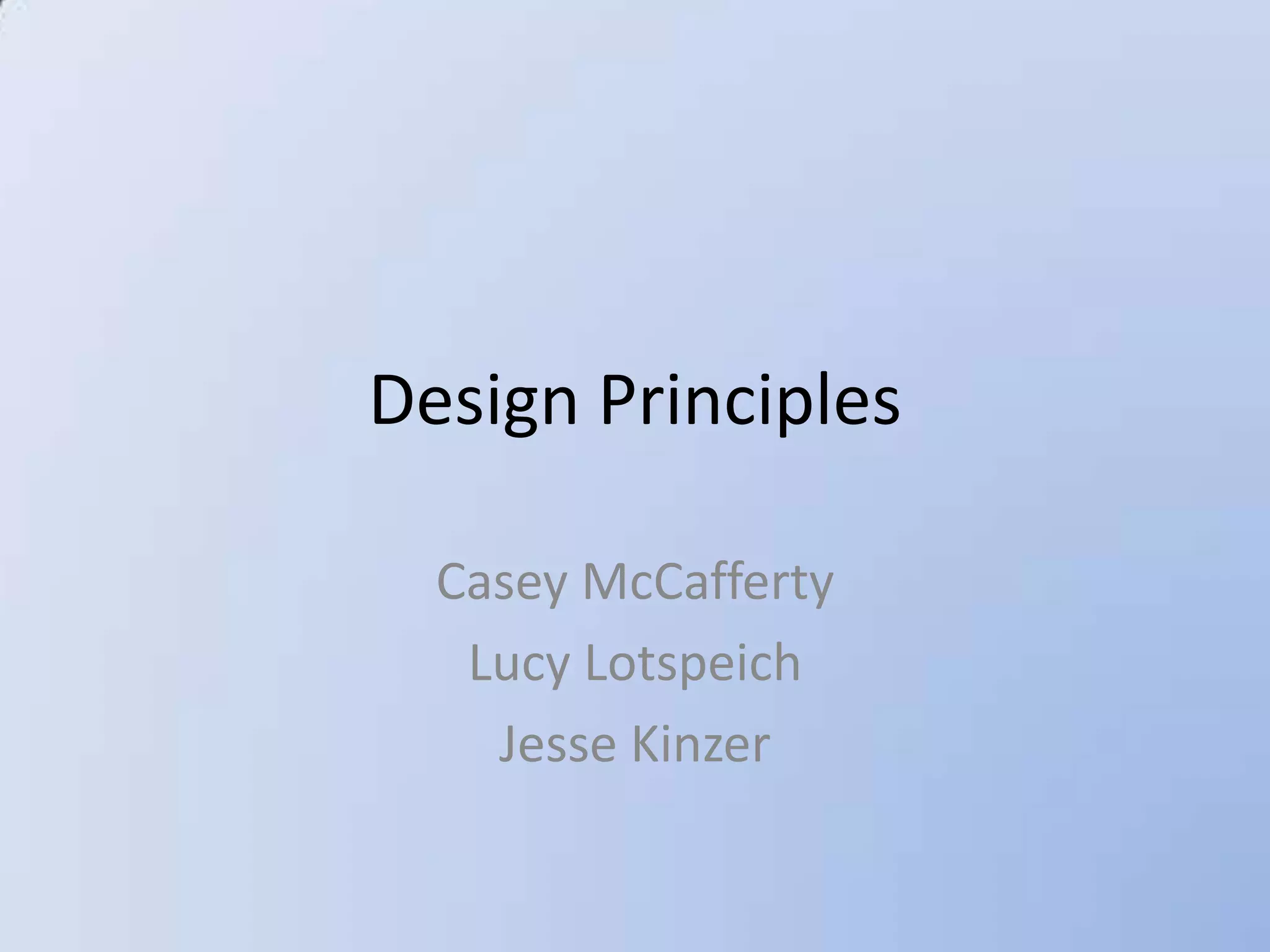 Design principles | PPT