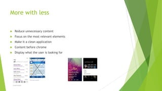 Windows Phone 8 Design principles | PPTX