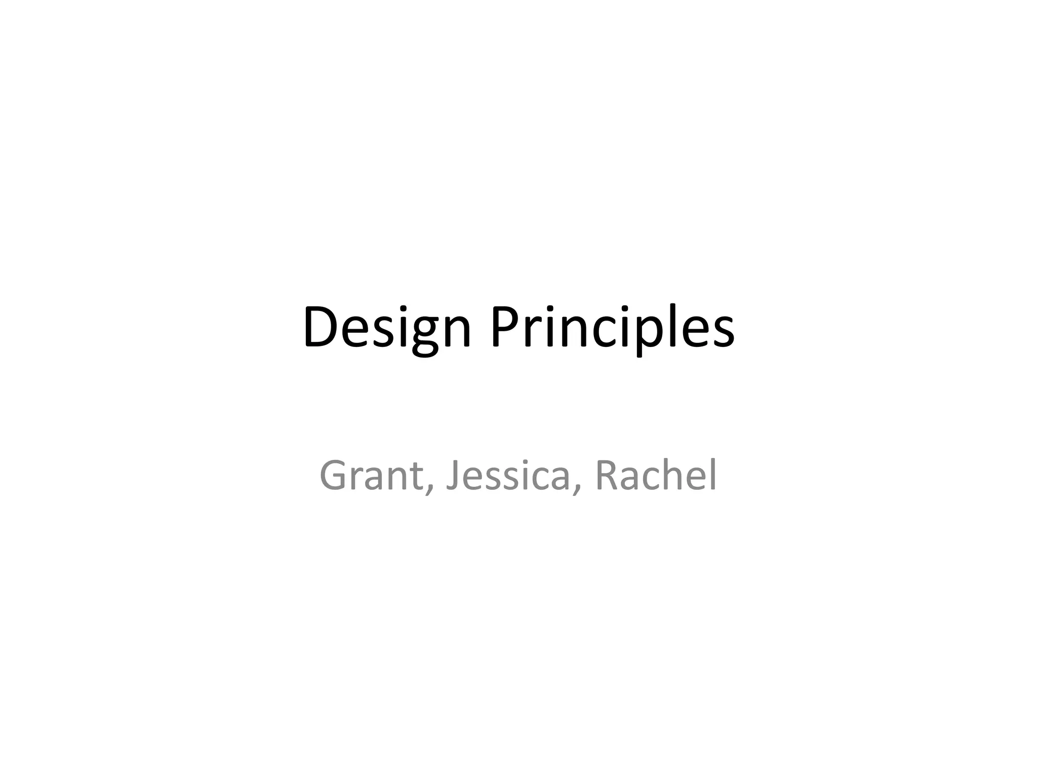 Design principles | PPTX