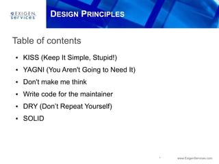 Design principles in software development | PPT