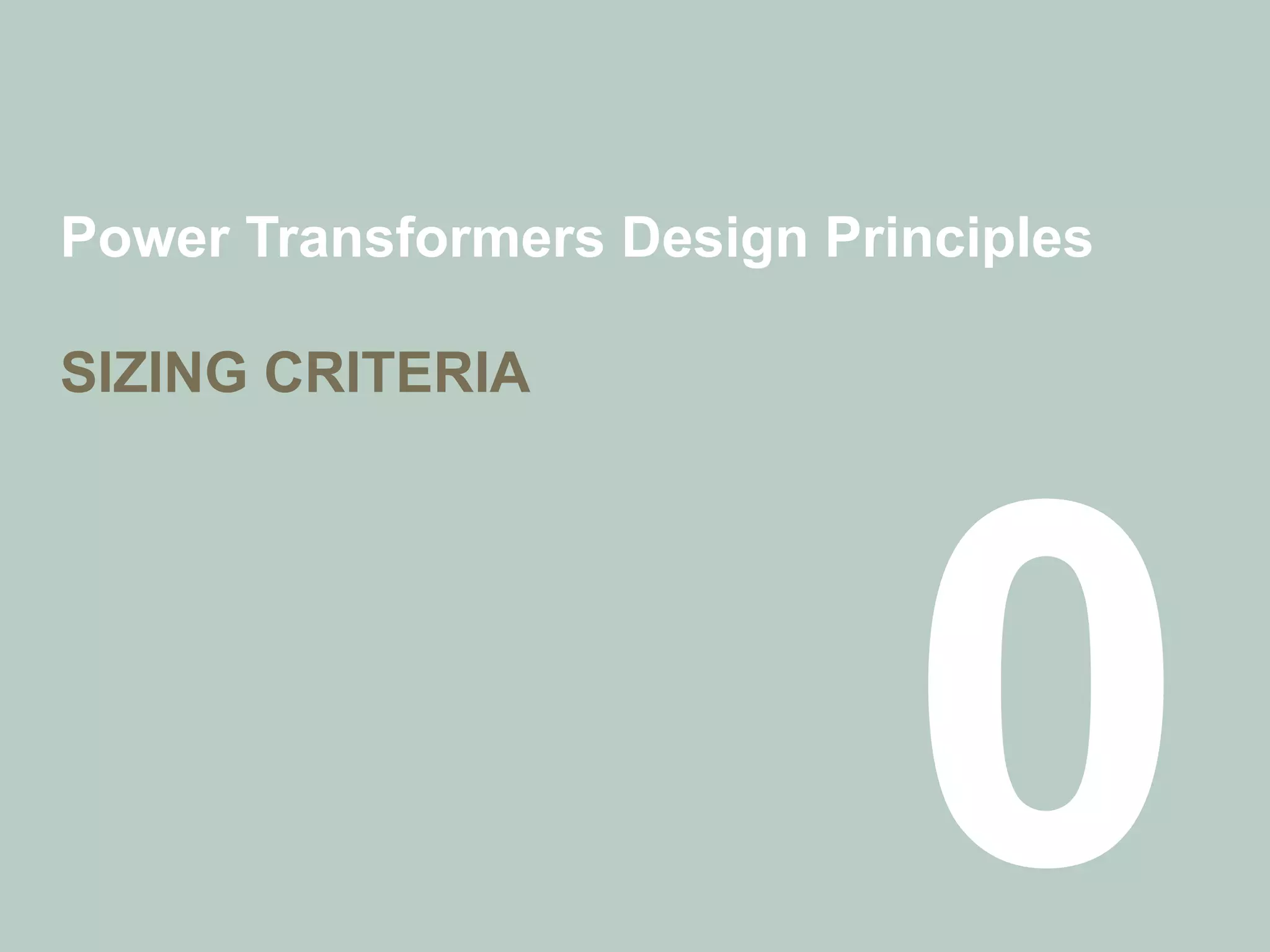 Transformer design principles | PDF