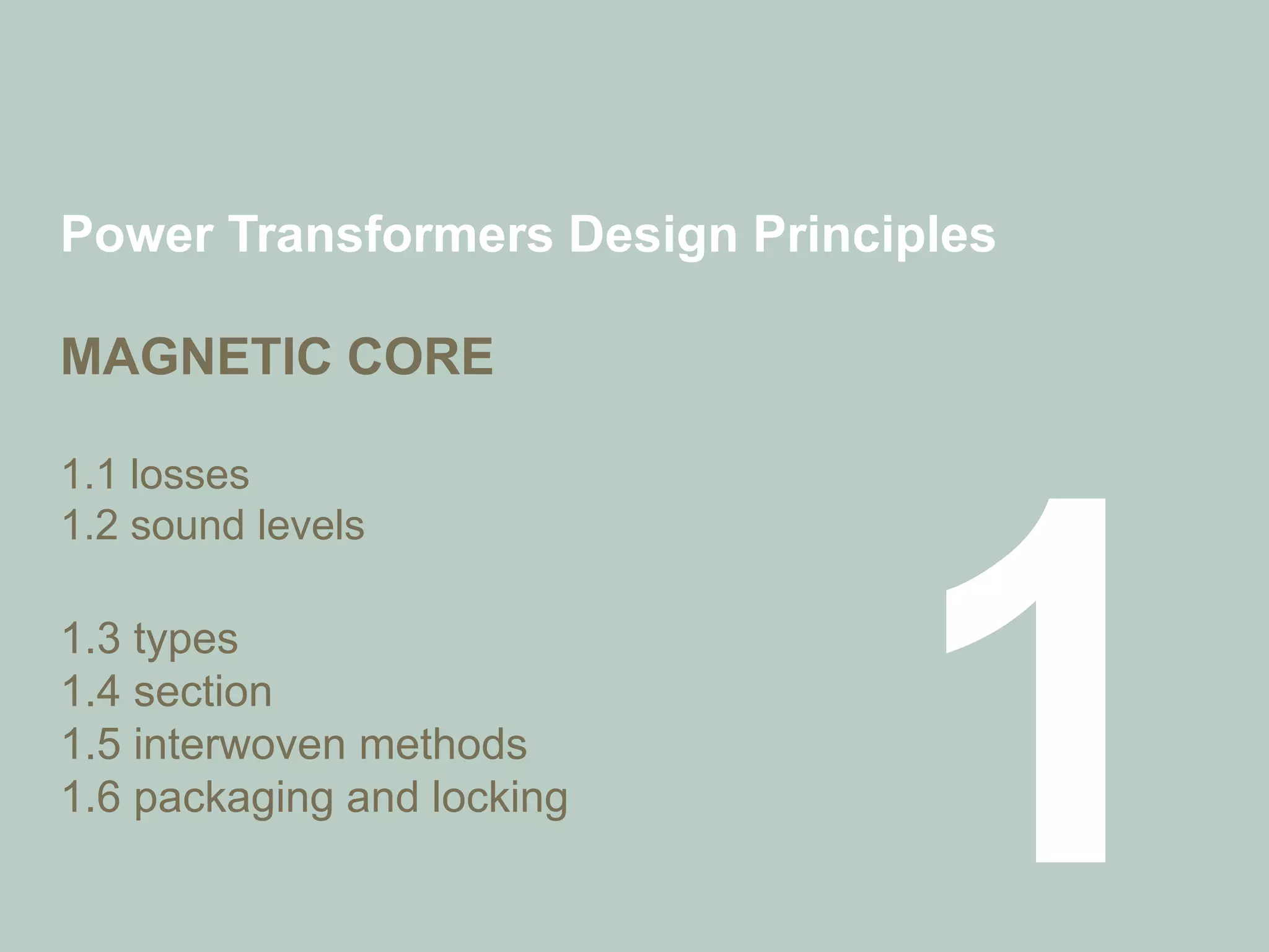 Transformer design principles | PDF