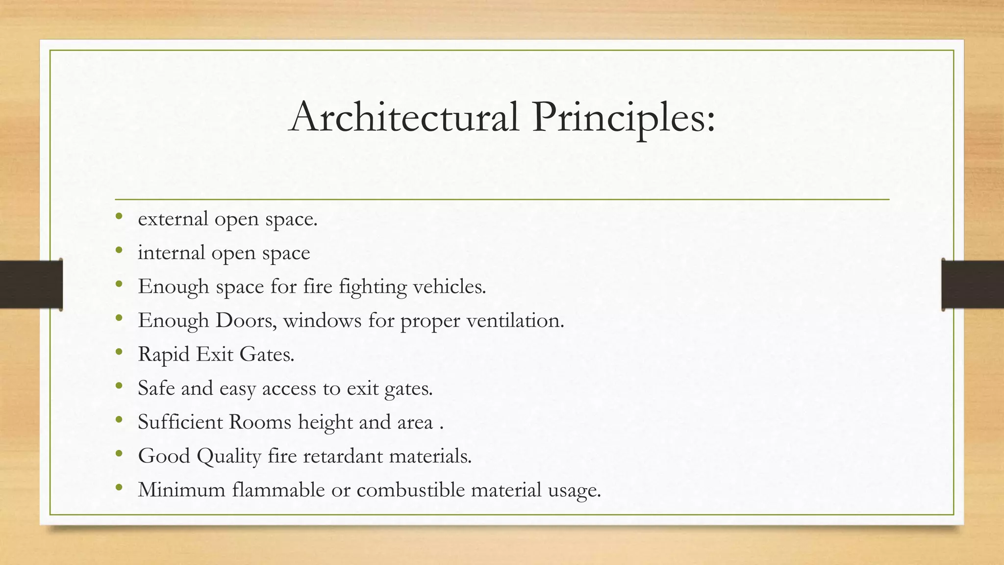 Fire Safety Design principles | PPTX