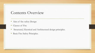 Fire Safety Design principles | PPTX