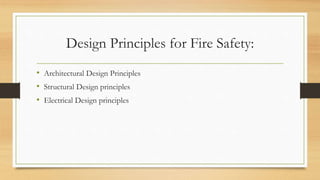 Fire Safety Design principles | PPTX