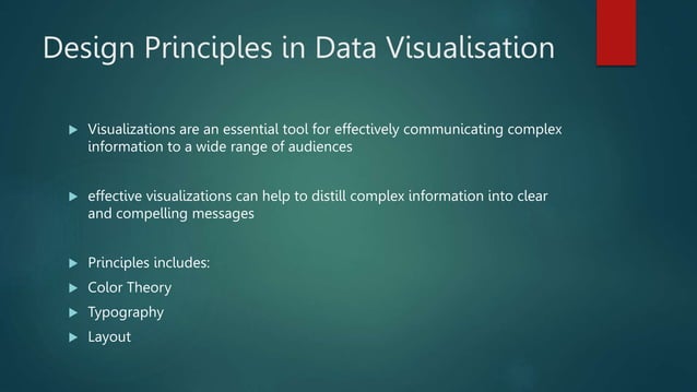 Design Principles in Data Visualization and Tools | PPTX