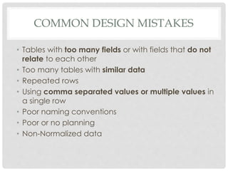 Learn Database Design with MySQL - Chapter 5 - Design principles & normalization | PPTX