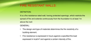 Design principles of fire rsistant walls | PPTX