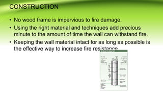 Design principles of fire rsistant walls | PPTX