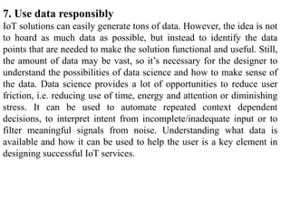 DESIGN PRINCIPLES OF IOT iot iot principles | PPTX | Internet | Computing