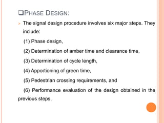 Design principles of traffic signal | PPTX