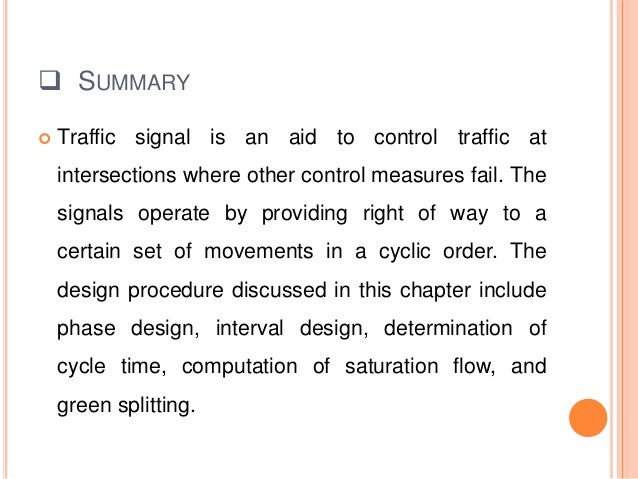Design principles of traffic signal