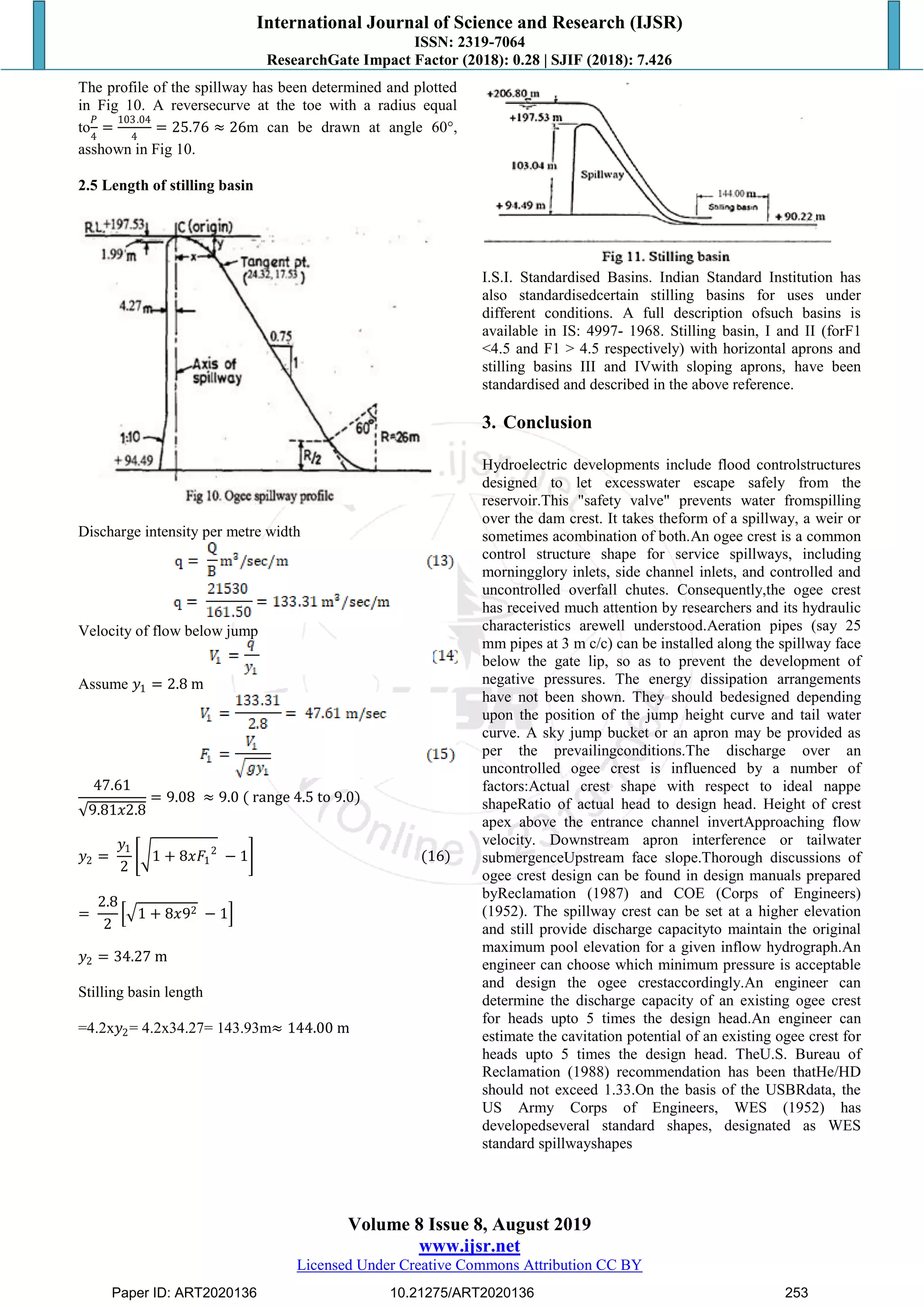 Design Principles that are involved in the Design of Flow over an Ogee ...