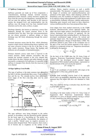 Design Principles that are involved in the Design of Flow over an Ogee ...