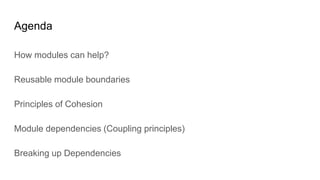 Design principles to modularise a monolith codebase.pptx | Web Development | Internet