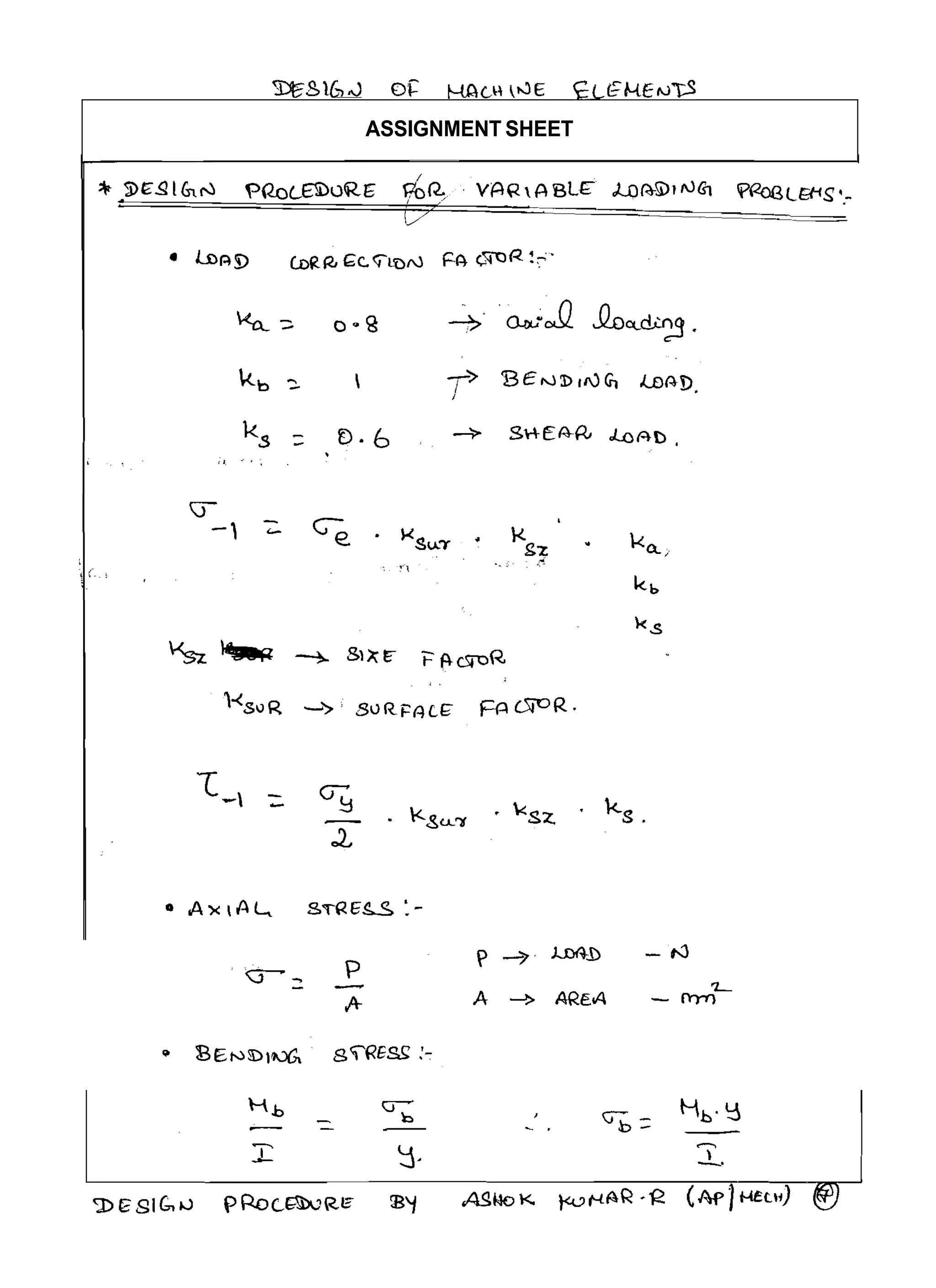 DESIGN OF MACHINE ELEMENTS DESIGN PROCEDURE | PDF | Physics | Science