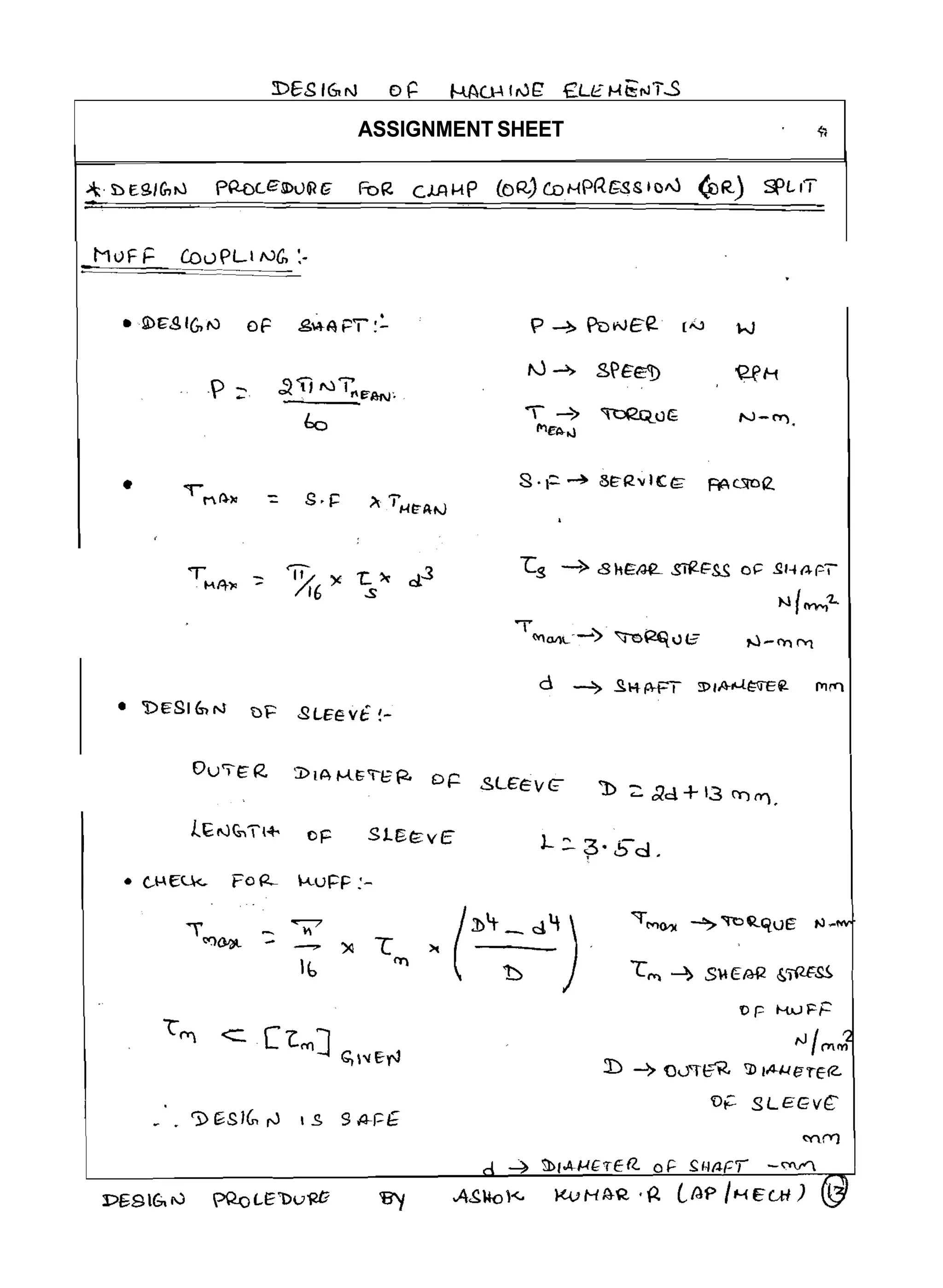 DESIGN OF MACHINE ELEMENTS DESIGN PROCEDURE | PDF | Physics | Science