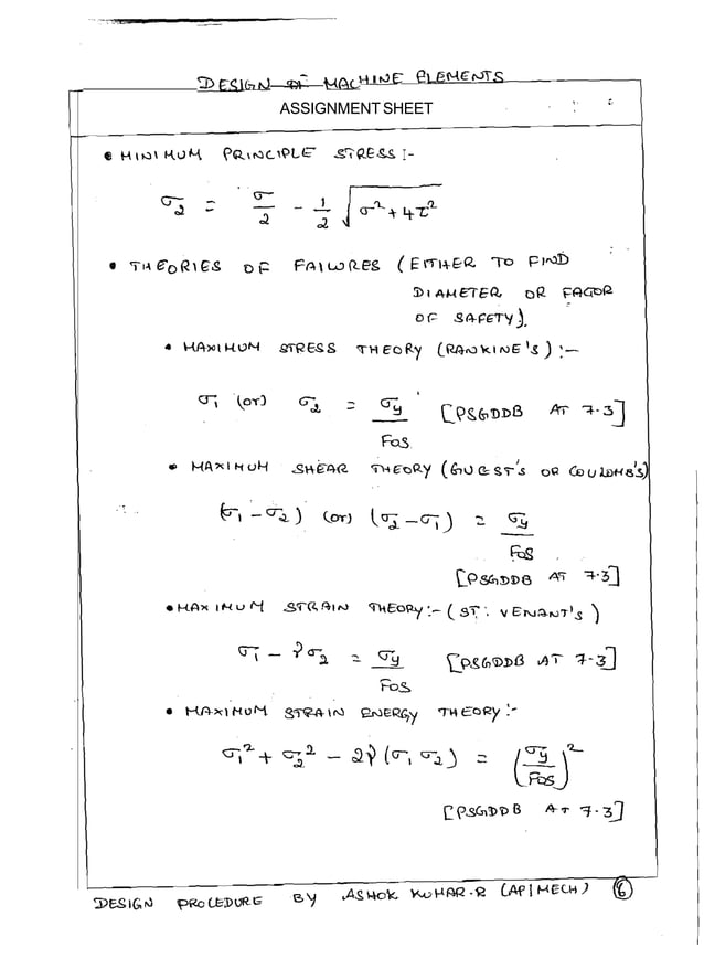 DESIGN OF MACHINE ELEMENTS DESIGN PROCEDURE | PDF | Physics | Science