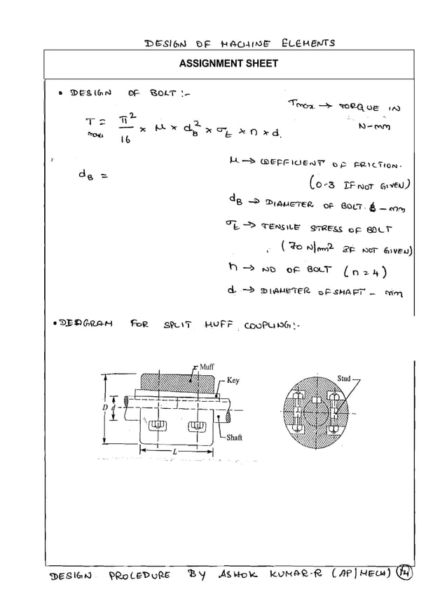 DESIGN OF MACHINE ELEMENTS DESIGN PROCEDURE | PDF | Physics | Science