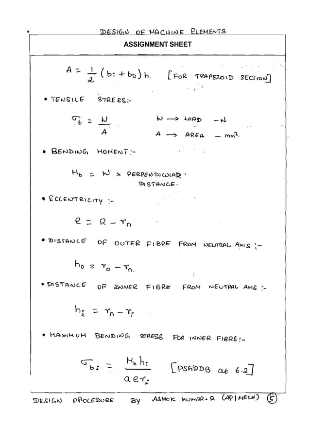 DESIGN OF MACHINE ELEMENTS DESIGN PROCEDURE | PDF | Physics | Science