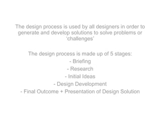 Design process research + analysis new | PPT