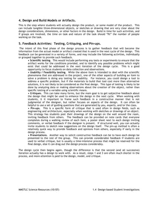 Design Process Complete | PDF | Homework and Study | Education