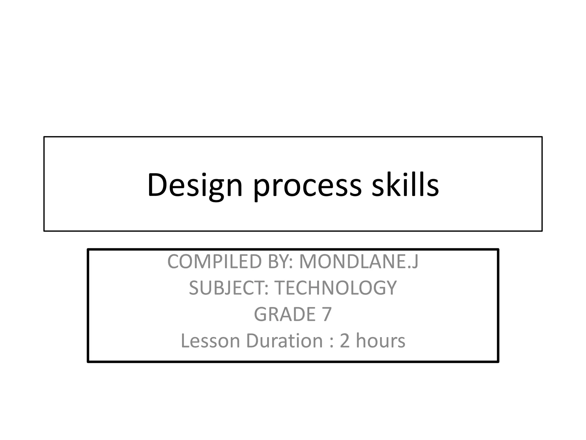 Design process skills | PPTX