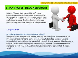Tinjauan Profesi dan Manajemen Kerja Desain Grafis | PDF