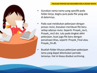 Tinjauan Profesi dan Manajemen Kerja Desain Grafis | PDF